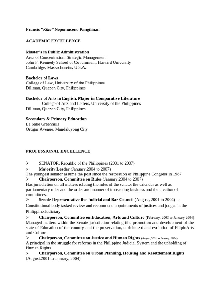 Kiko | PDF | Philippines | Government