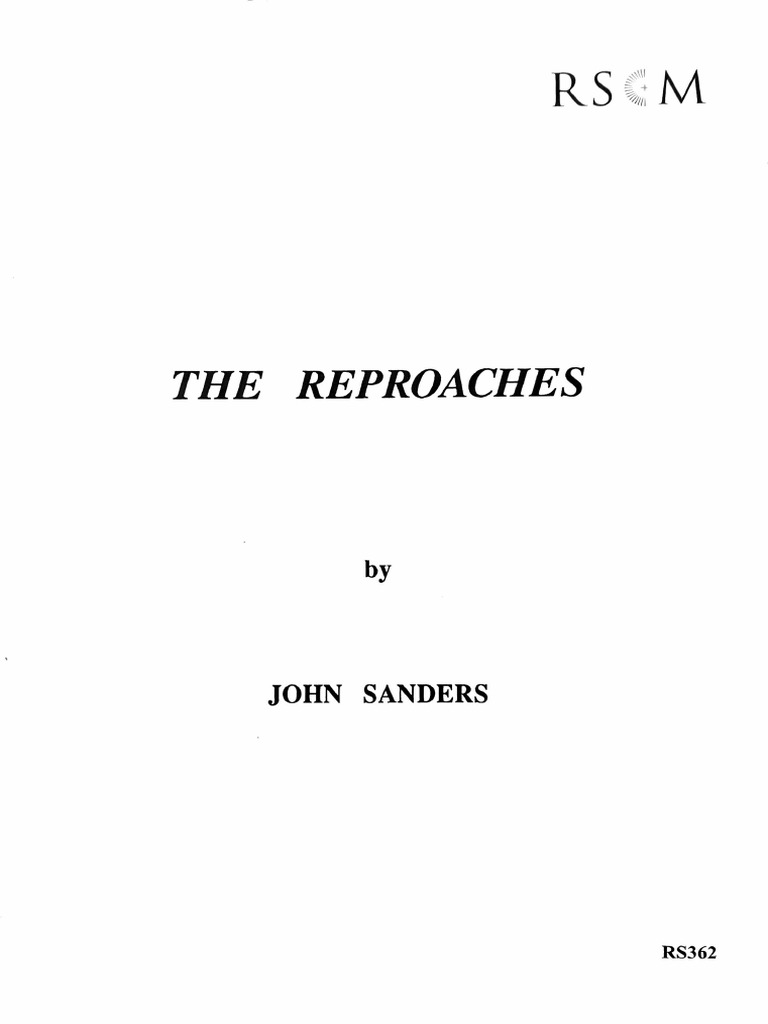 The Reproaches - John Sanders 3 | PDF