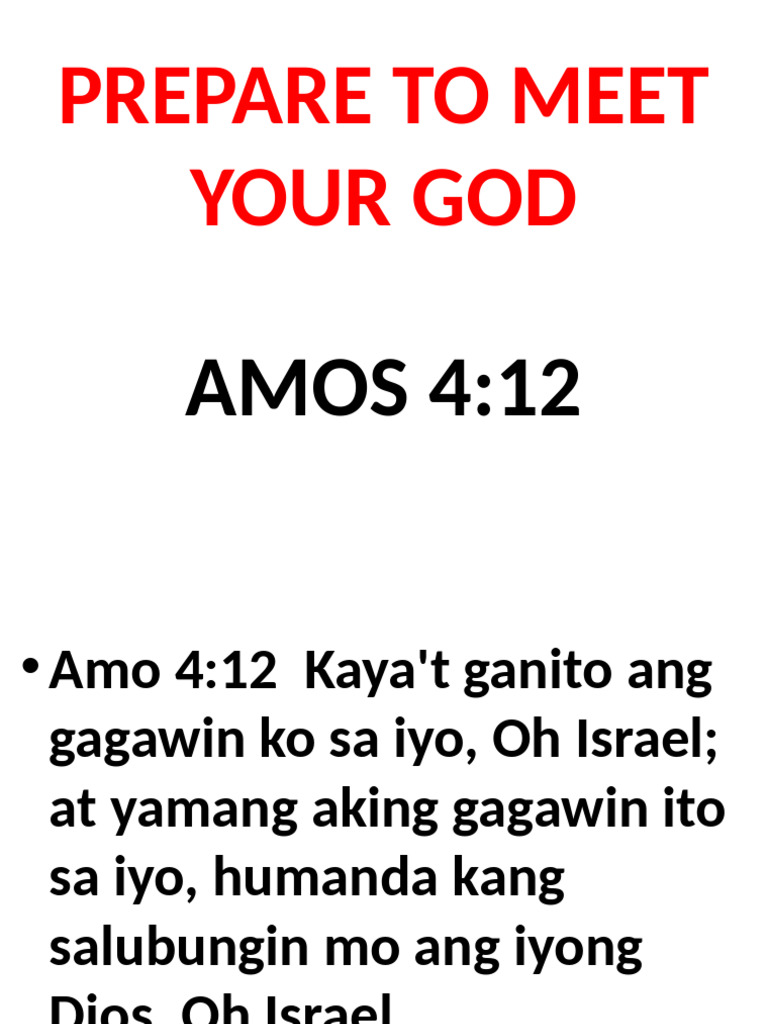 Prepare to Meet Your God | PDF