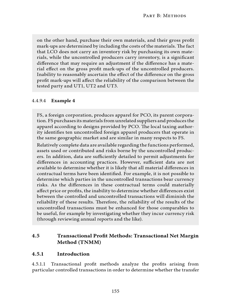 Paragraph B.4.5. UN TP Manual | PDF | Gross Margin | Cost Of Goods Sold
