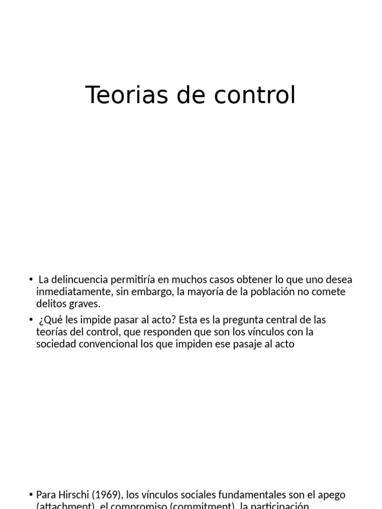 Teorias de Control | PDF | Psicología Social | Conceptos psicologicos