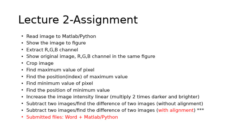 Lecture2 Assignment | PDF