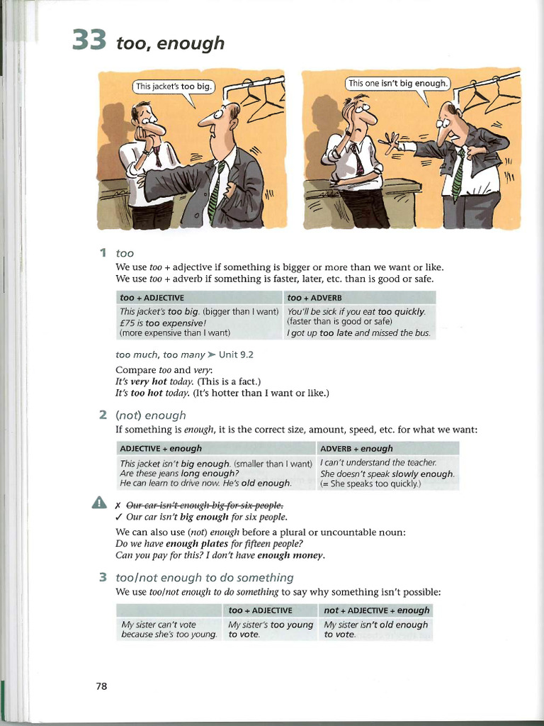 Hoja 3 Too vs Enough | PDF