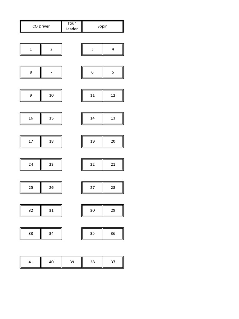 Denah Bus Isi 41 New | PDF