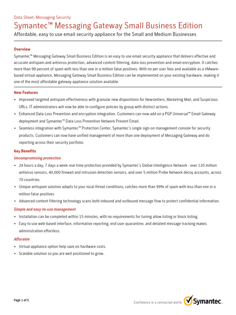 92 Symantec Messaging Gateway SBE | PDF | Computer Architecture | Information Technology