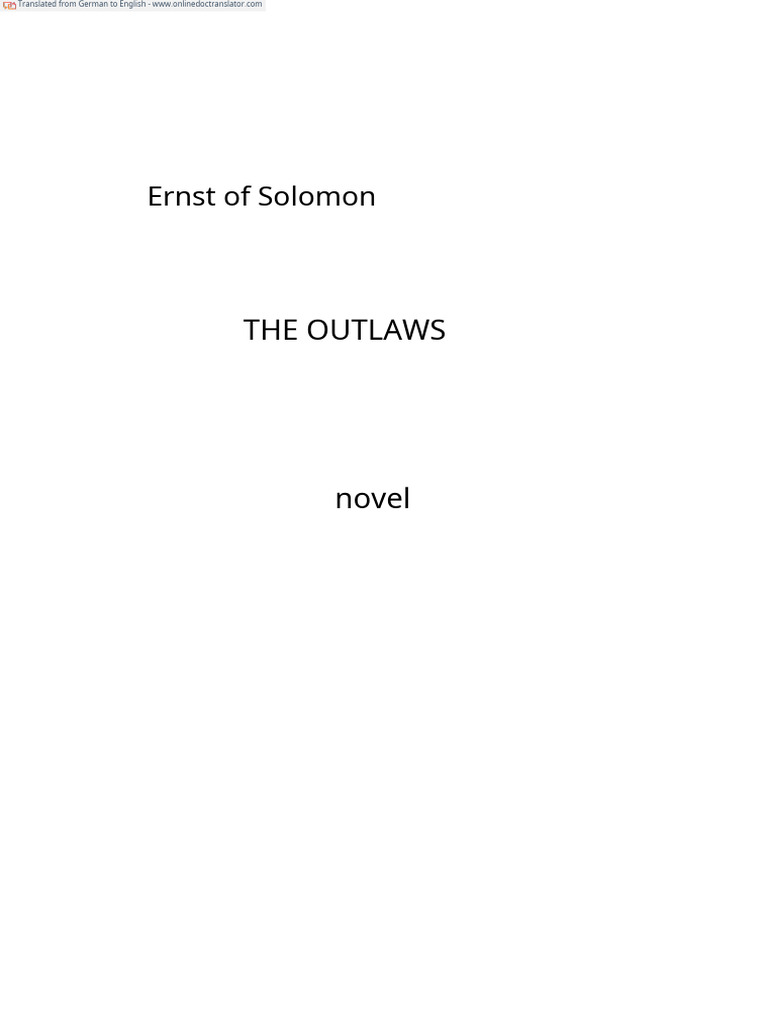 Ernst von Salomon - The Outlaws-Arktos Media Ltd. (2021) | PDF