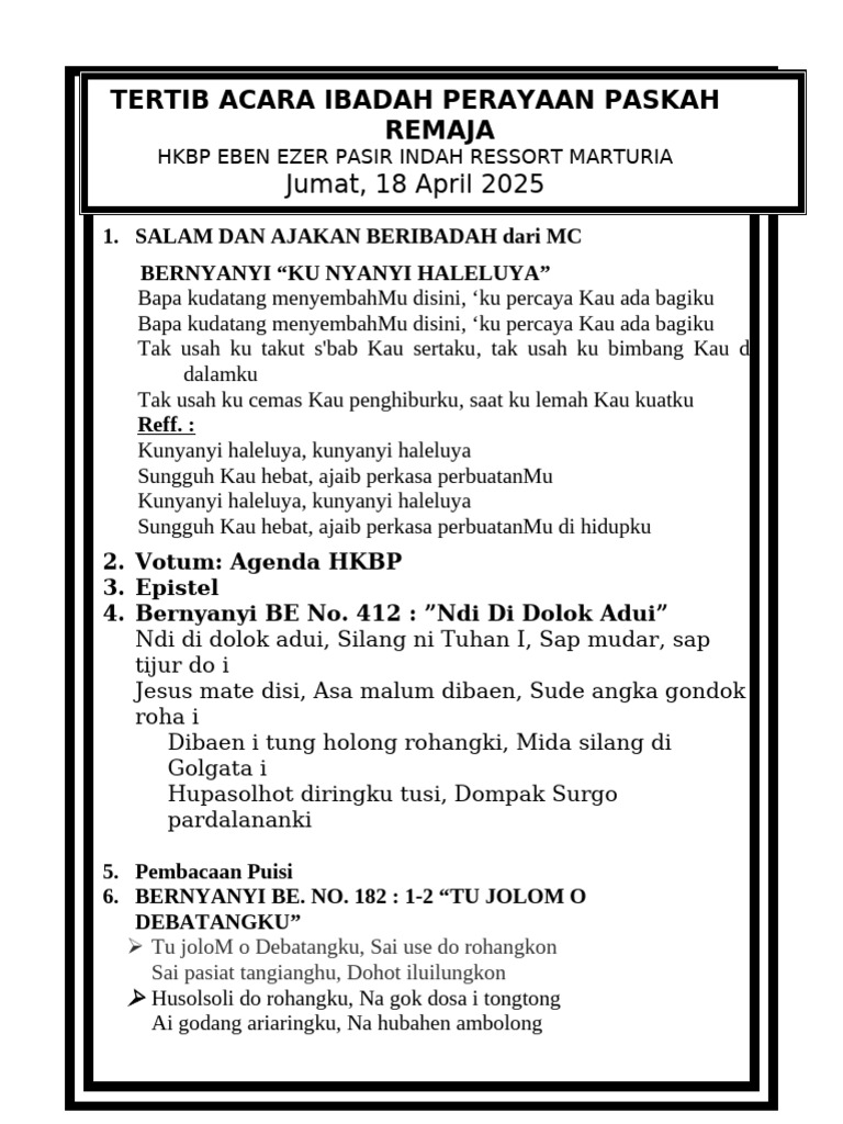 Ibadah Paskah | PDF