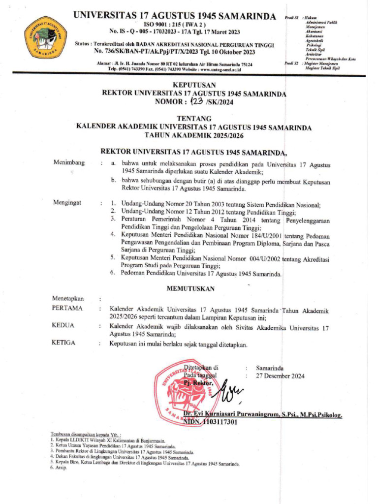 Kalender Akademik Tahun 2025 - 20241230 - 0001 - Compressed | PDF