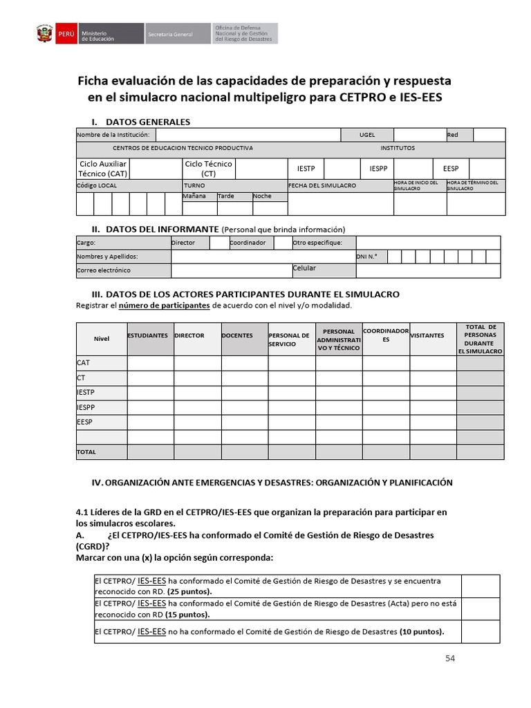 Ficha de Cetpro - Ies | PDF