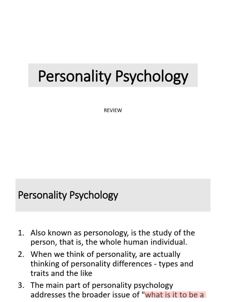 Review Psi Kepribadian | PDF | Optimism | Personality Psychology