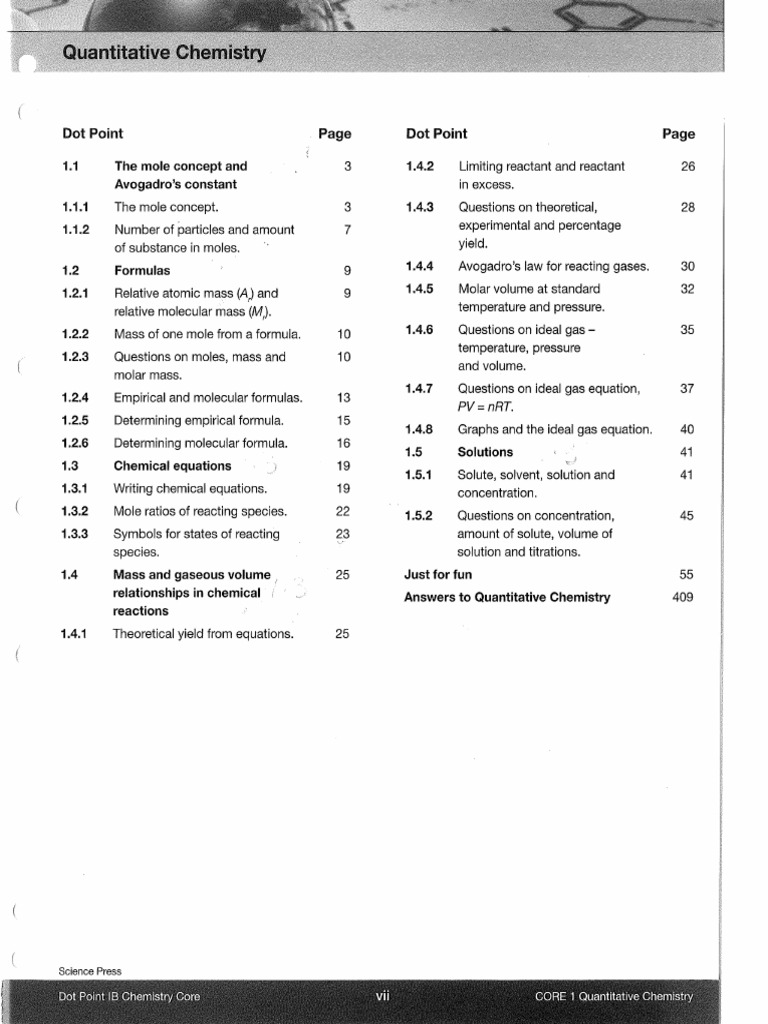 IB HL Chemistry: Quantitative Chemistry Practice Questions | PDF