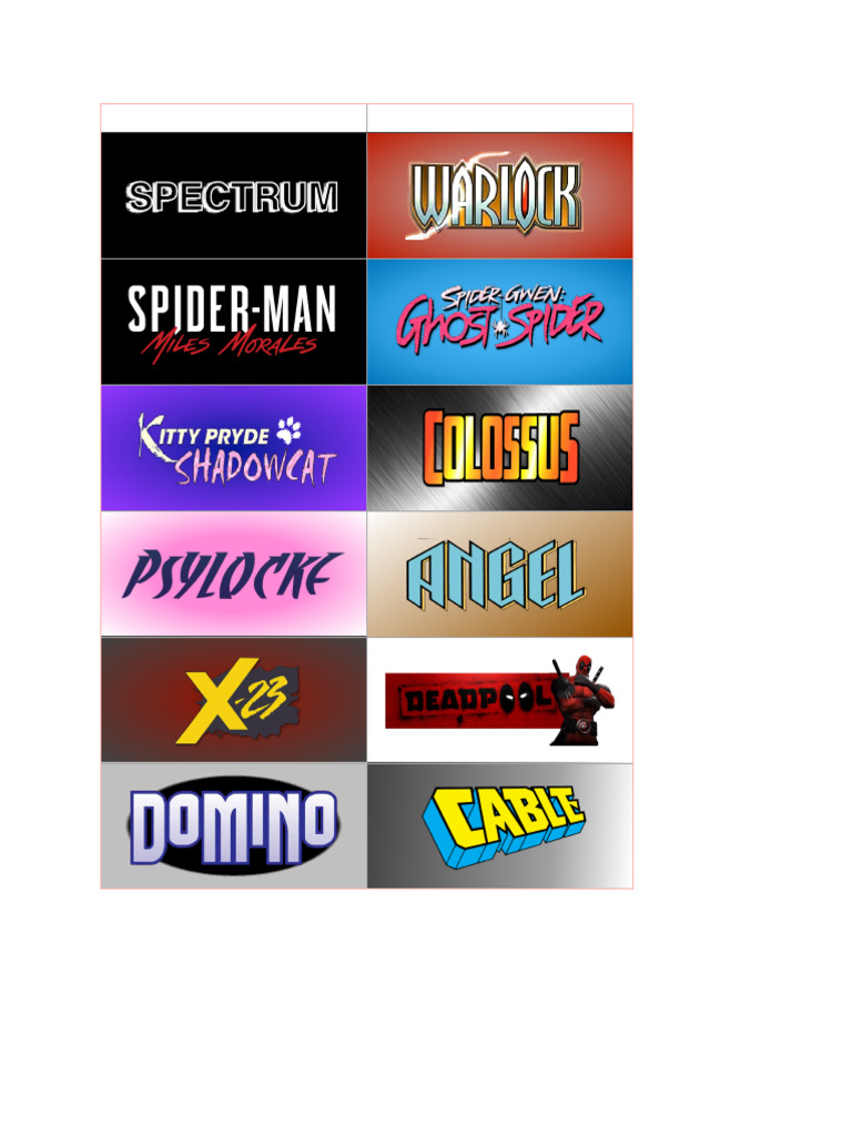 Marvel Champions Hero Labels 23-09-25 4 | PDF