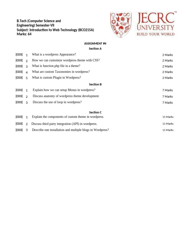 Web - Application Assignment 4 | PDF