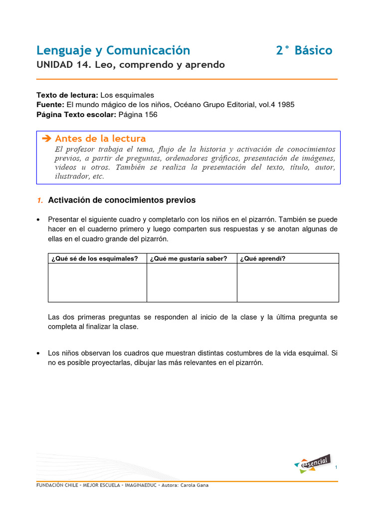 Significado de esquimal para niños | PDF | Comprensión lectora ...