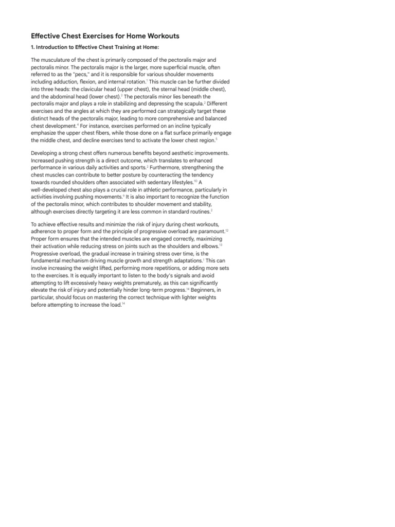Chest Exercises with Home Gym - Google Docs | PDF | Strength Training | Physical Exercise