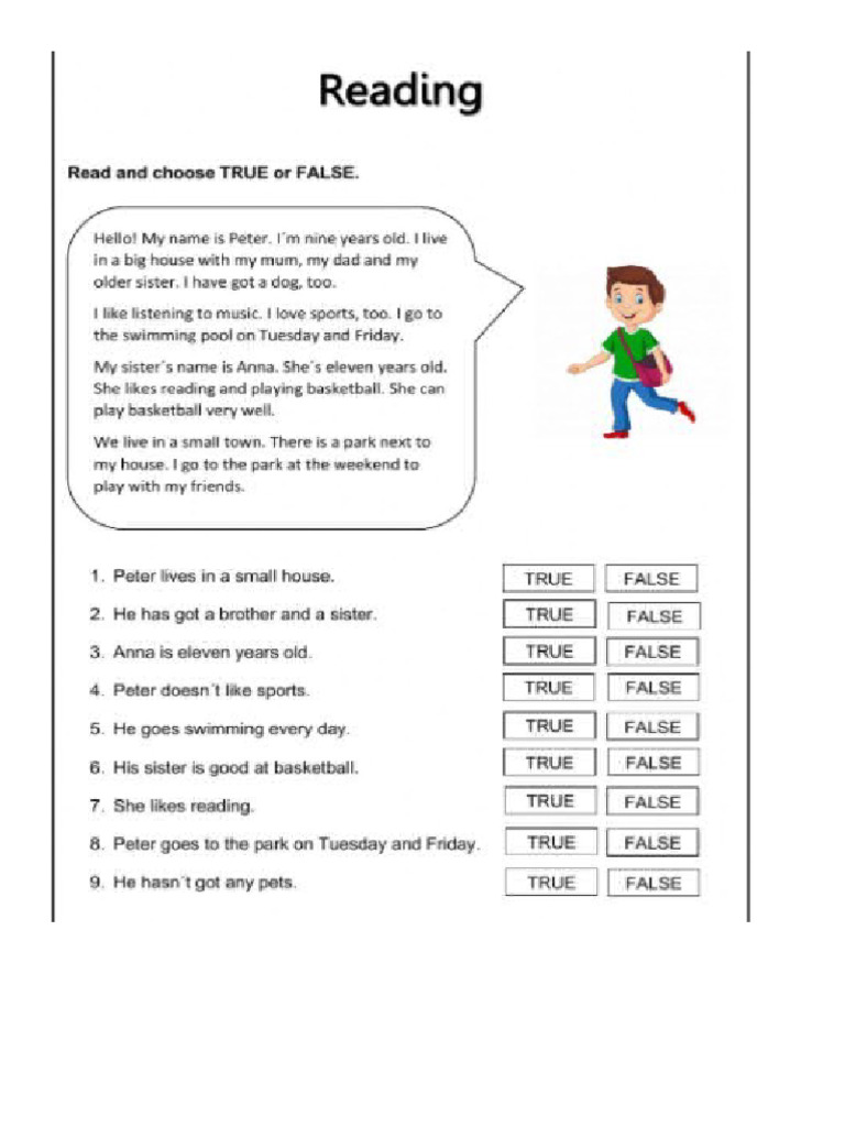 Reading Comprehension Verb To Be | PDF