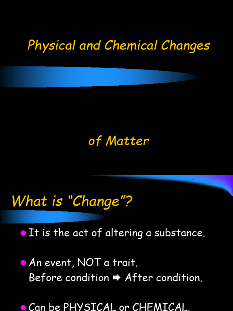 Physical & Chemical Change-Week 3 Notes | PDF | Phase (Matter ...