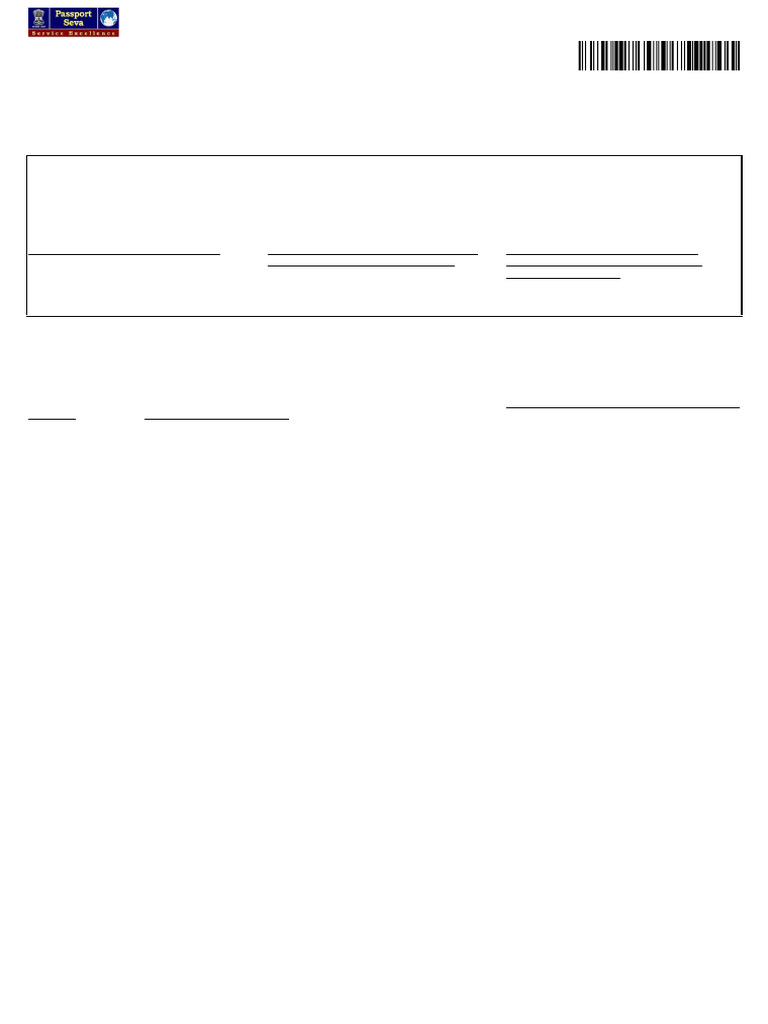 Ghaziabad Passport Reissue Acknowledgement | PDF