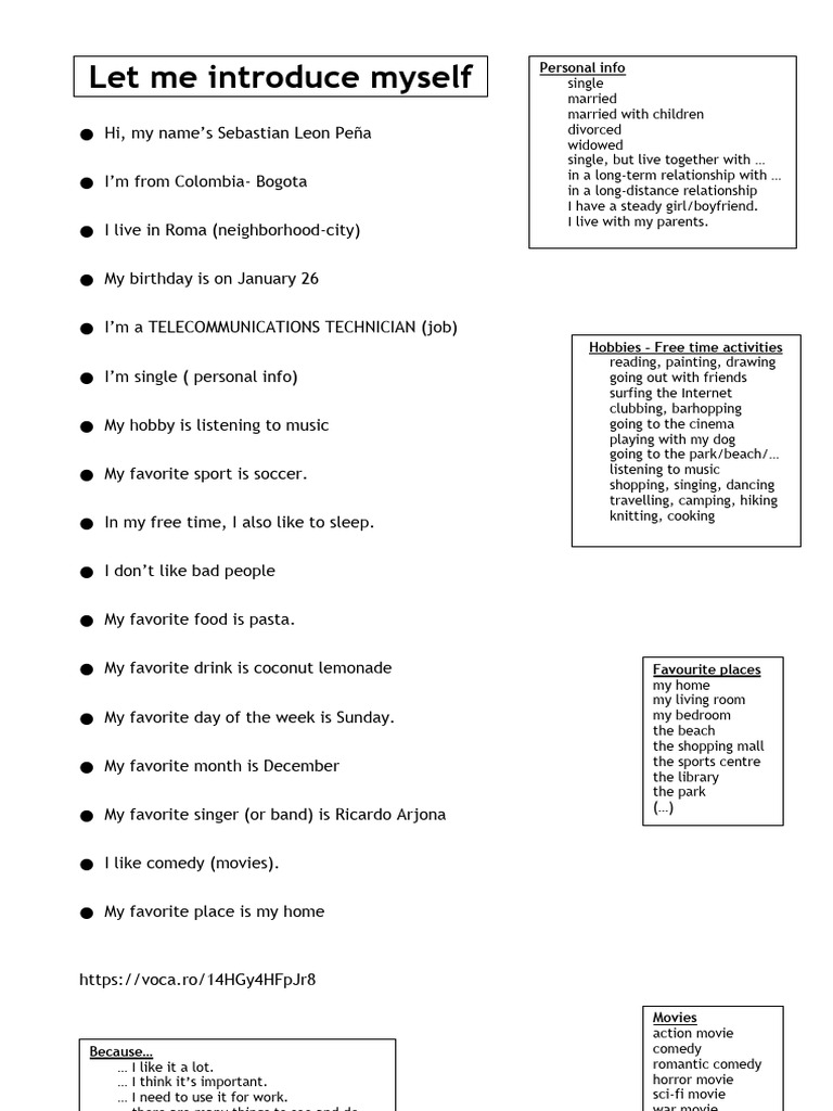 Let Me Introduce Myself 2020 | PDF