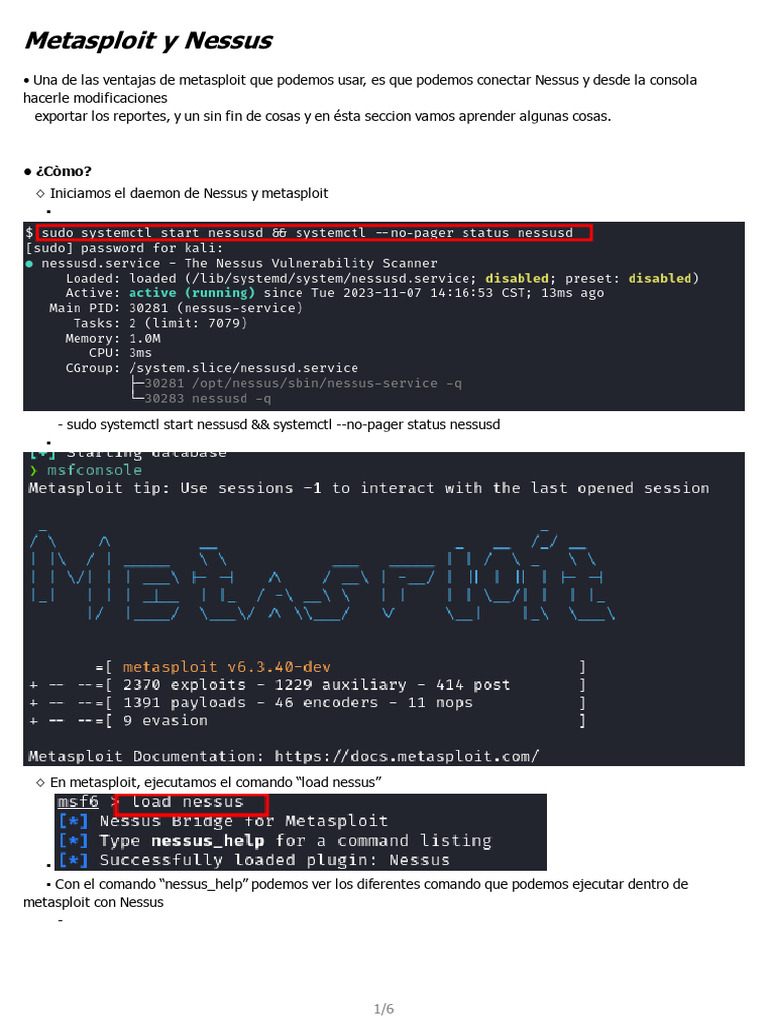 Metasploit & Nessus - by 4ntr4xx | PDF
