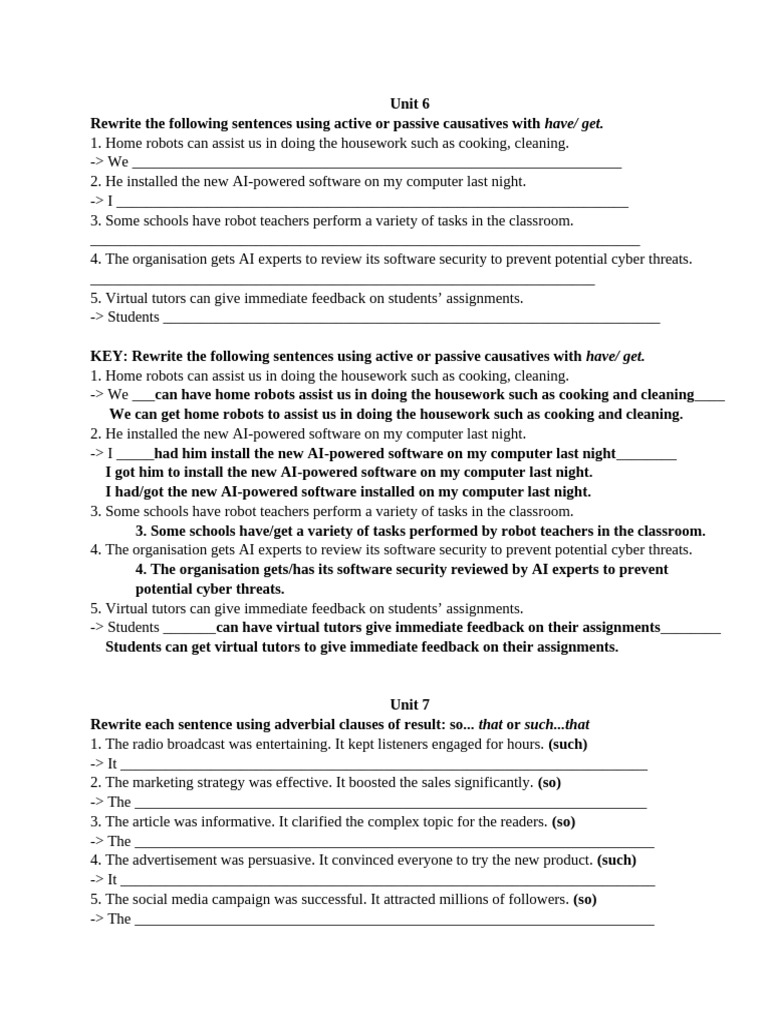 Active and Passive Causatives Practice | PDF | Endangered Species | Poaching