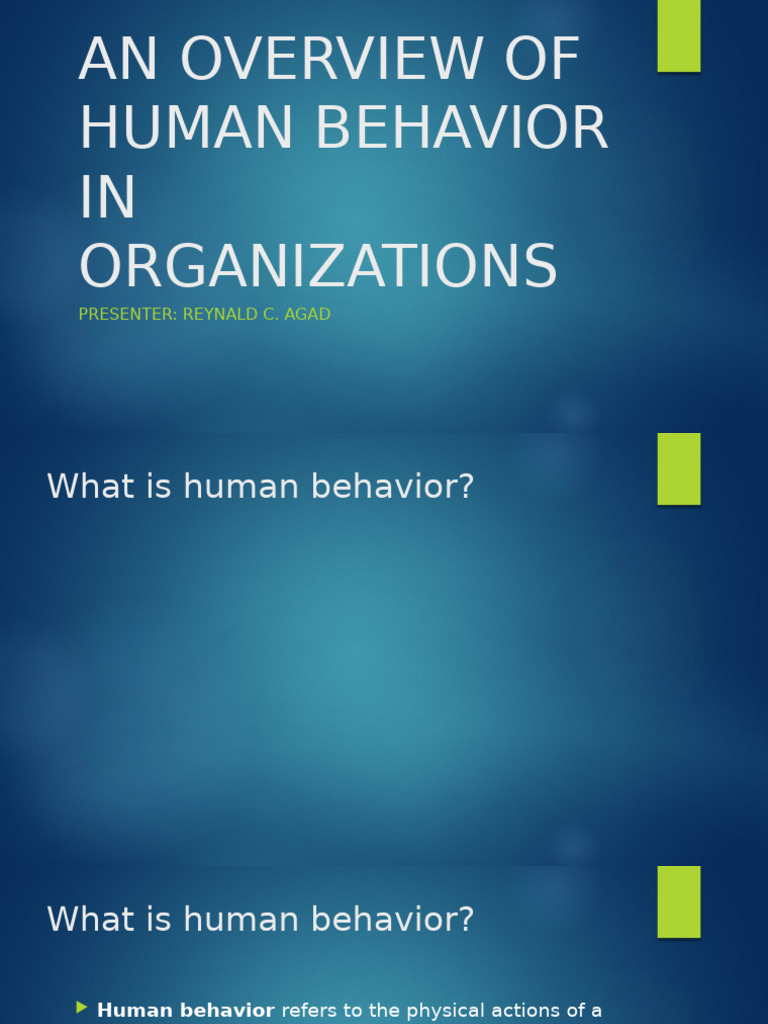 Understanding Human Behavior in Organizations | PDF | Behavior | Psychology
