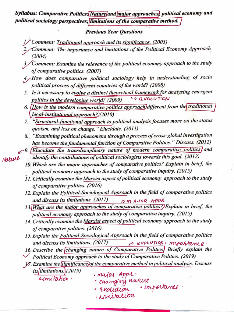 Comparative Politics Part 1 | PDF