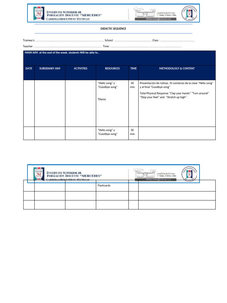 Didactic Sequence ISFD | PDF