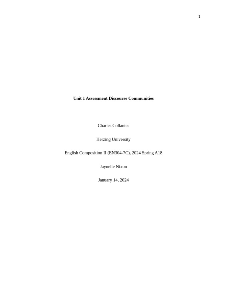 Unit 1 Assessment Discourse Communities | PDF | Jargon | Communication