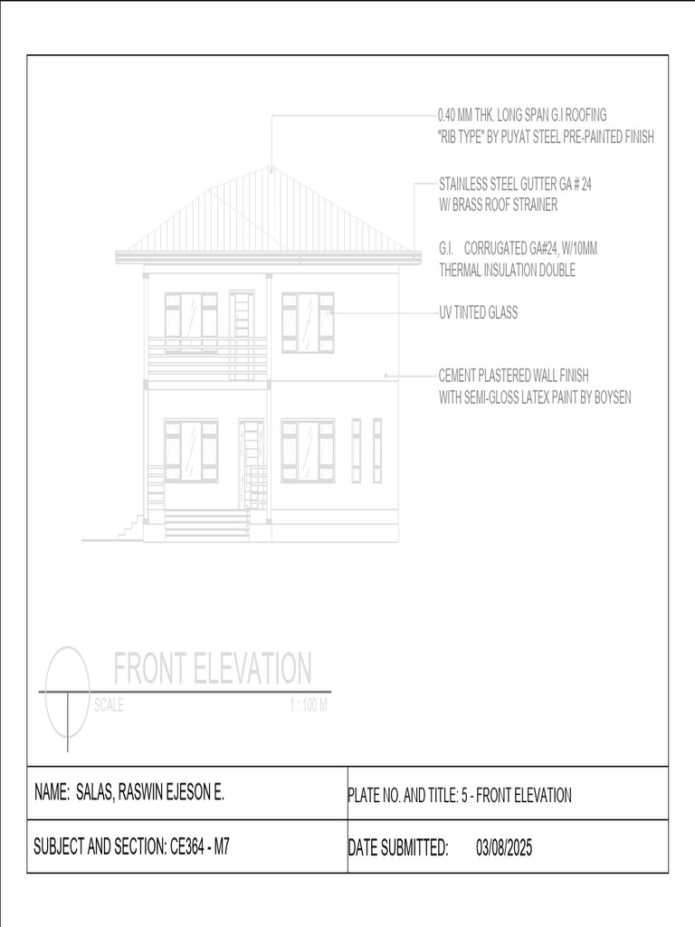 PLATE 5 - Front Elevation | PDF