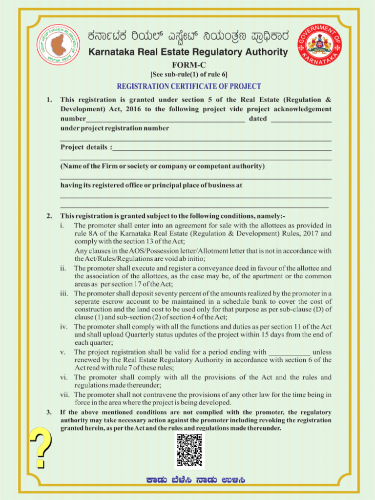 RERA Certificate - Ren & Rei | PDF