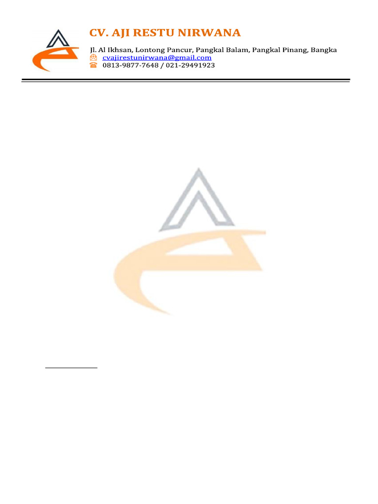 Surat Permohonan Rekomendasi Desa CV - Aji Restu Nirwana | PDF