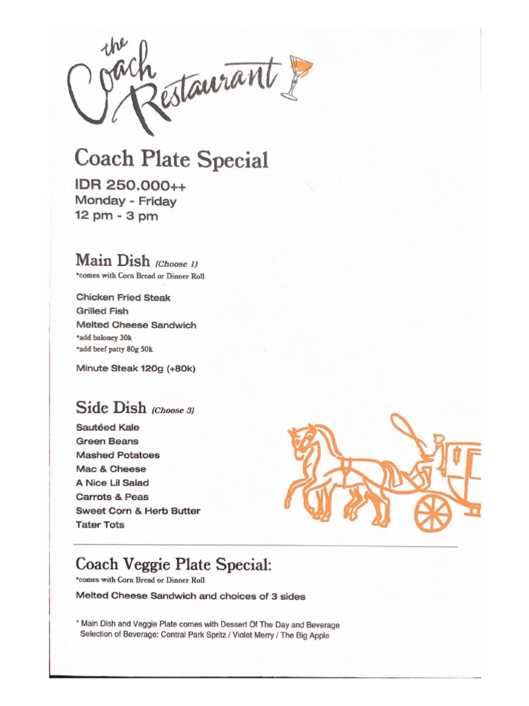 Coach Plate Special | PDF