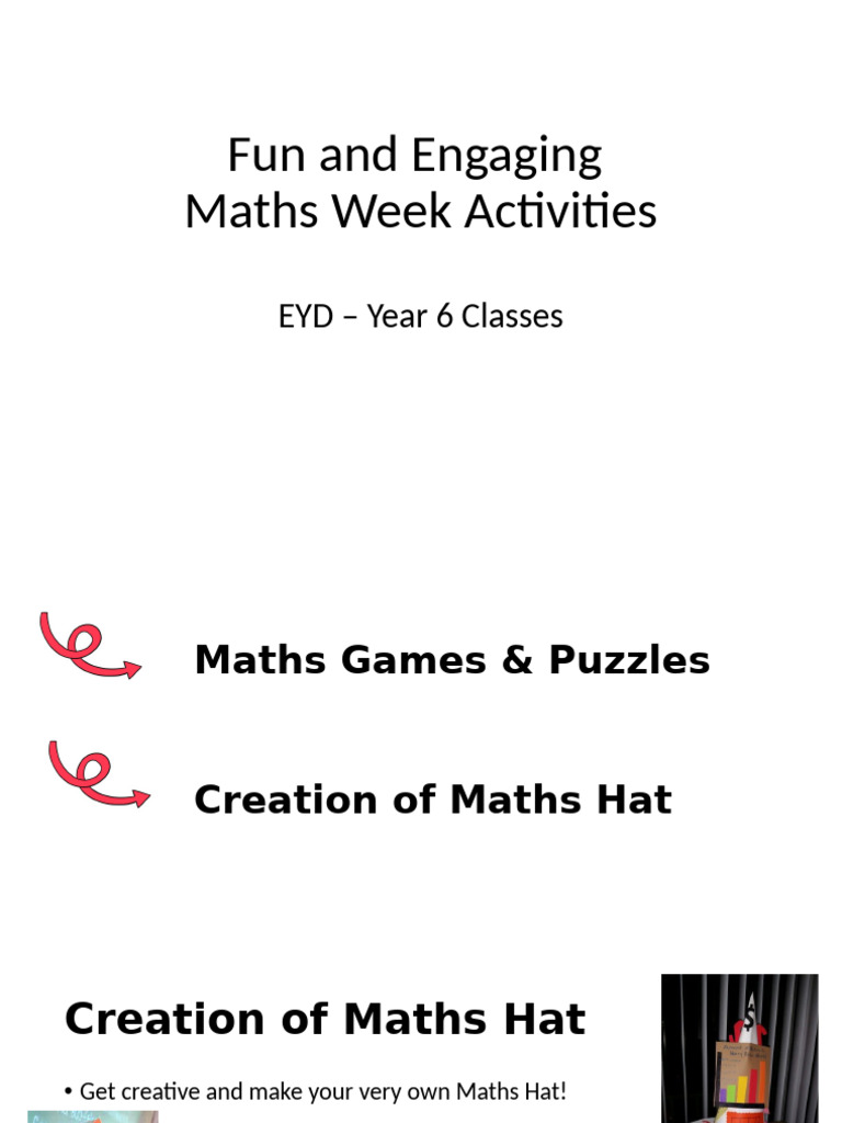 Engaging Maths Week Activities for EYD-Year 6 | PDF