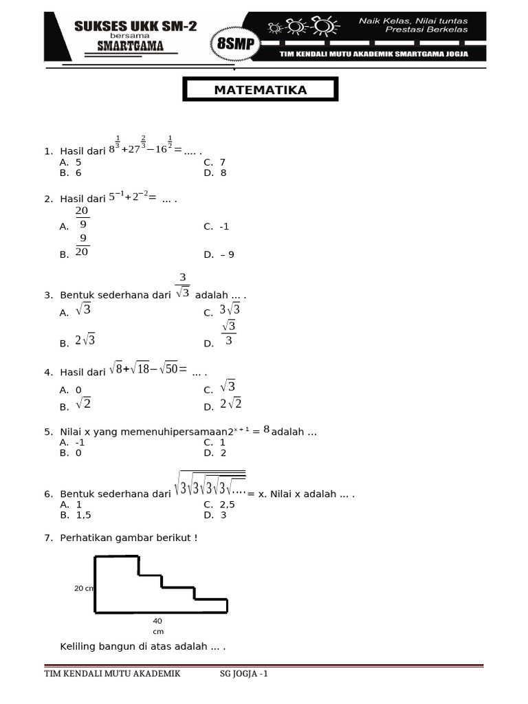 Tes Tentor Matematika Soal | PDF