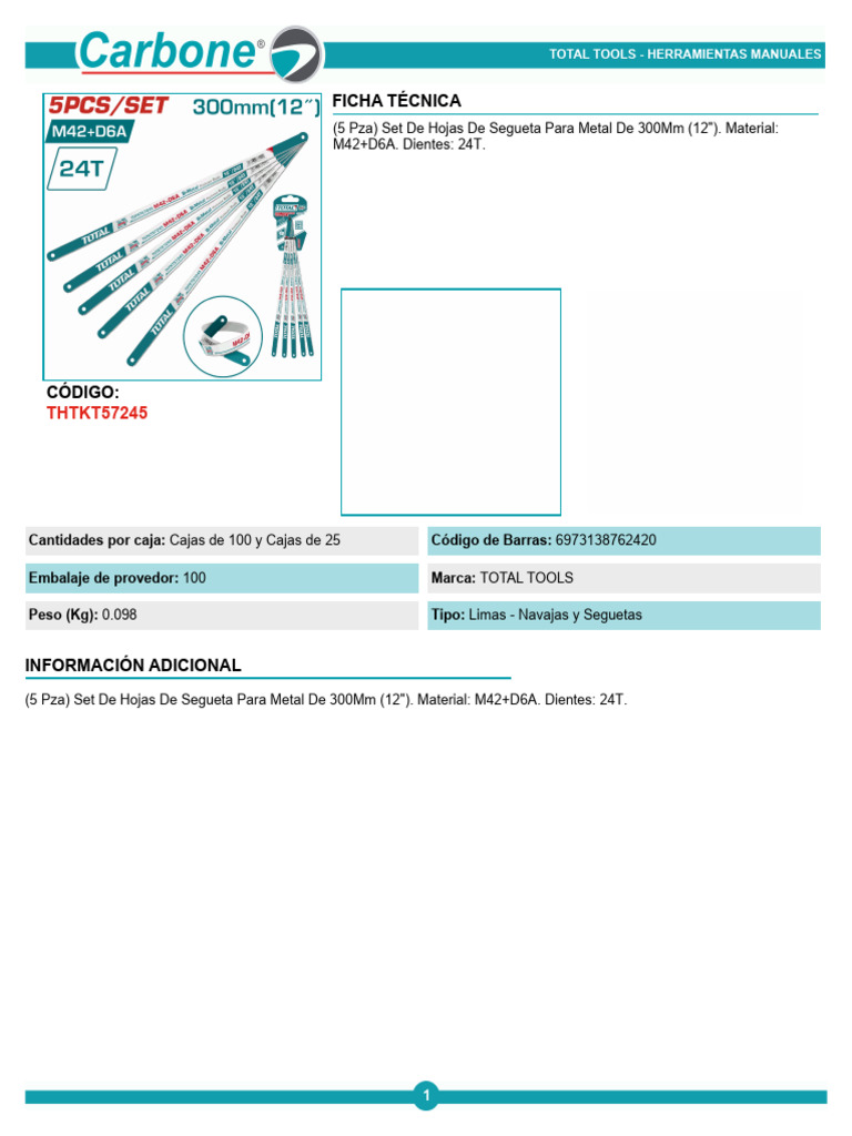 thtkt57245-(5-pza)-set-de-hojas | PDF