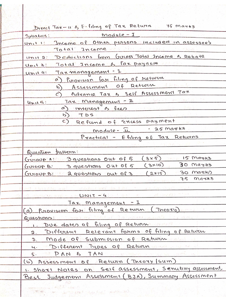 Direct Tax II | PDF