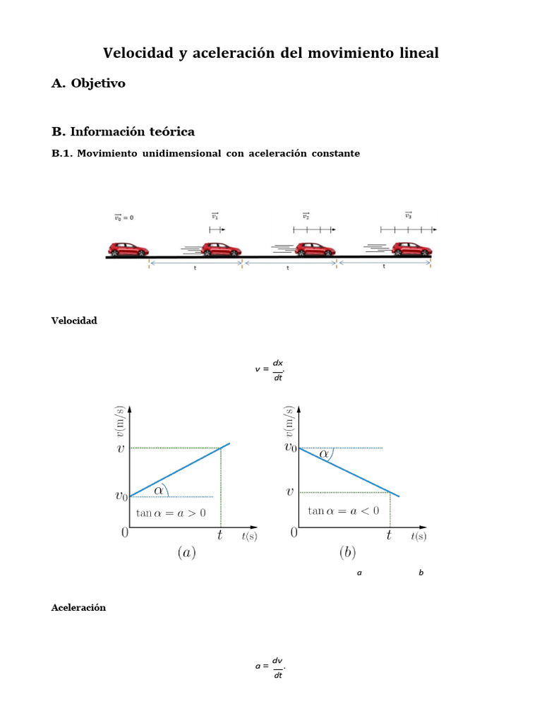 2.1guía Velocidad-Aceleración-Mov-Lineal - S | PDF | Aceleración ...