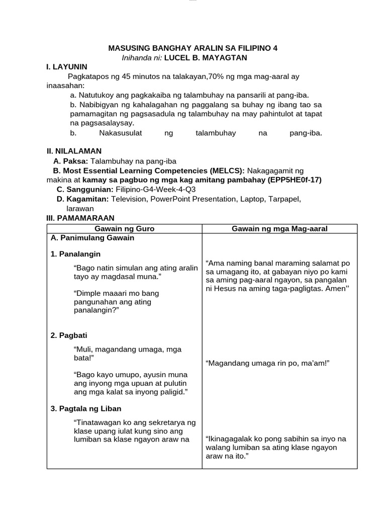 Lucel Filipino DLP Edited | PDF