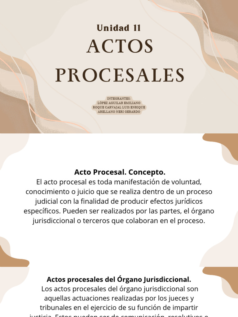 ACTOS PROCESALES | PDF | Ley procesal | Jurisdicción