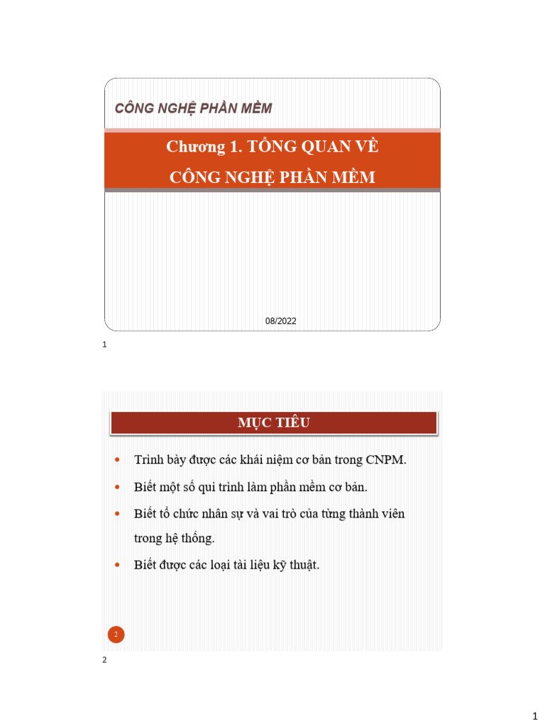 Chuong 1. Tong Quan Ve CNPM - V1 - 2022 - SV | PDF
