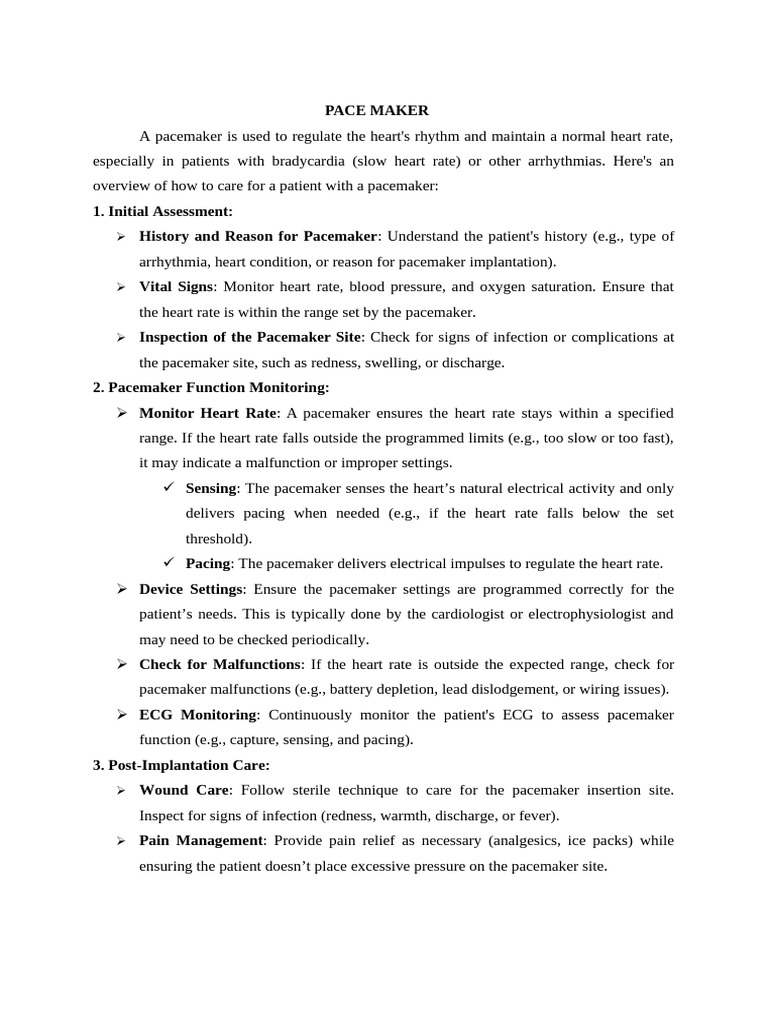 45. PACE MAKER | PDF | Artificial Cardiac Pacemaker | Heart