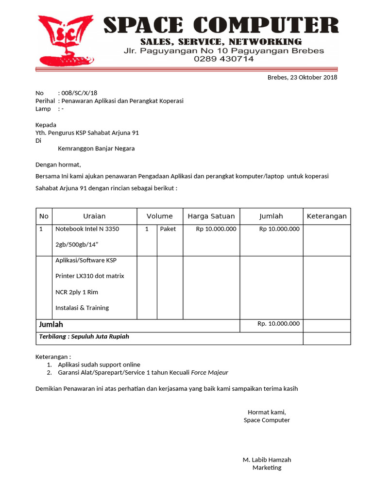 Jumlah: No Uraian Harga Satuan Jumlah Keterangan | PDF