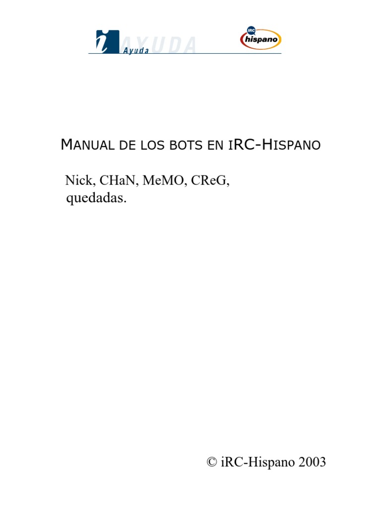 Bots Irc-Hispano | PDF | Contraseña | Localizador Uniforme de Recursos