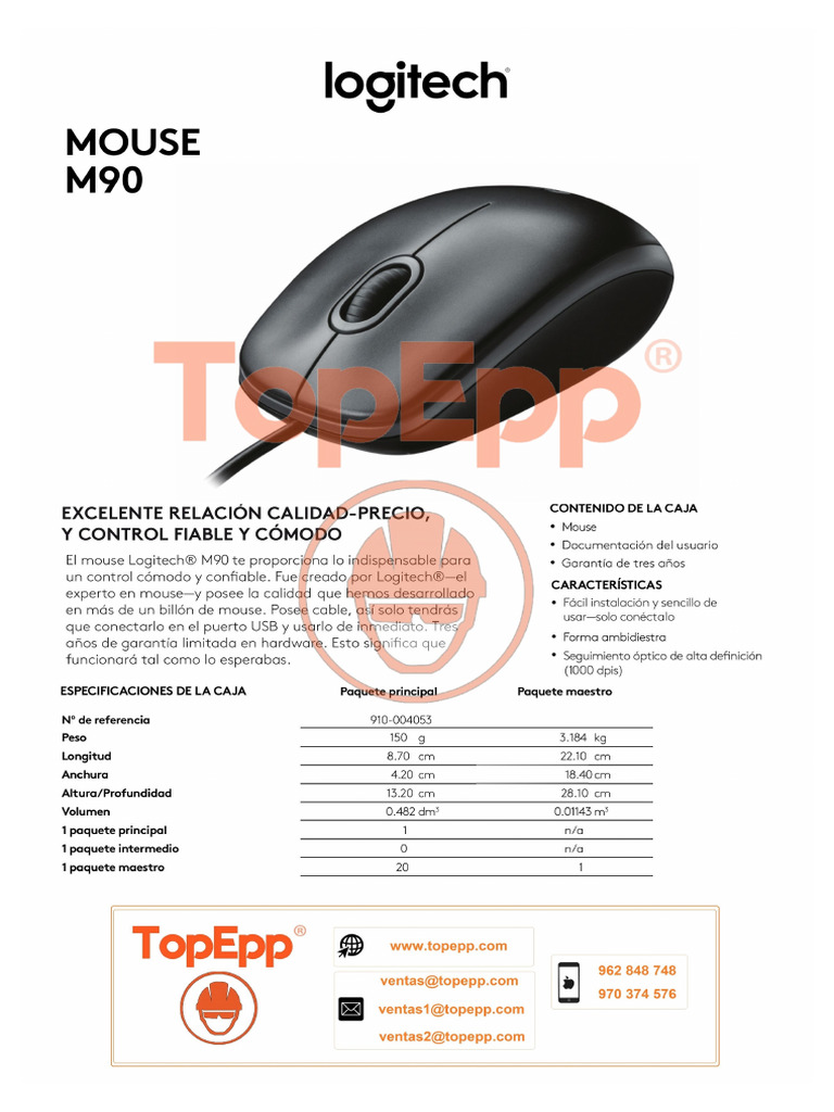 Mouse M90 -Logitech - TopEpp S.A.C. | PDF