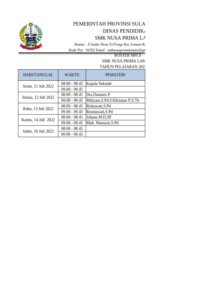 Roster MPLS 2022,2023 | PDF