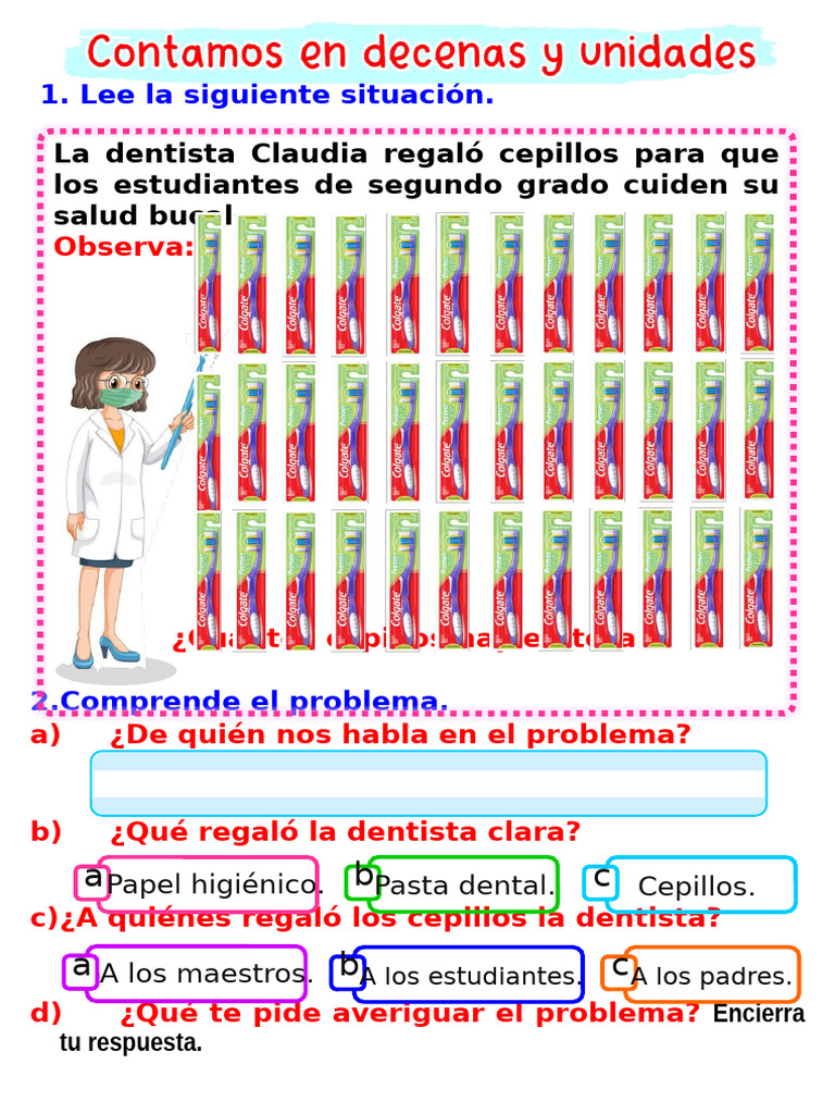 FICHA CONTAMOS EN DECENAS Y UNIDADES MAESTRA JANET | PDF
