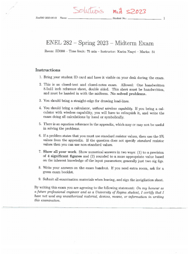 Midterm - Spring 2023 | PDF