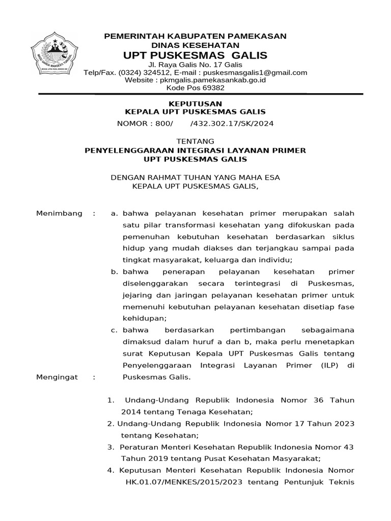 SK Penyelenggaraan Ilp | PDF