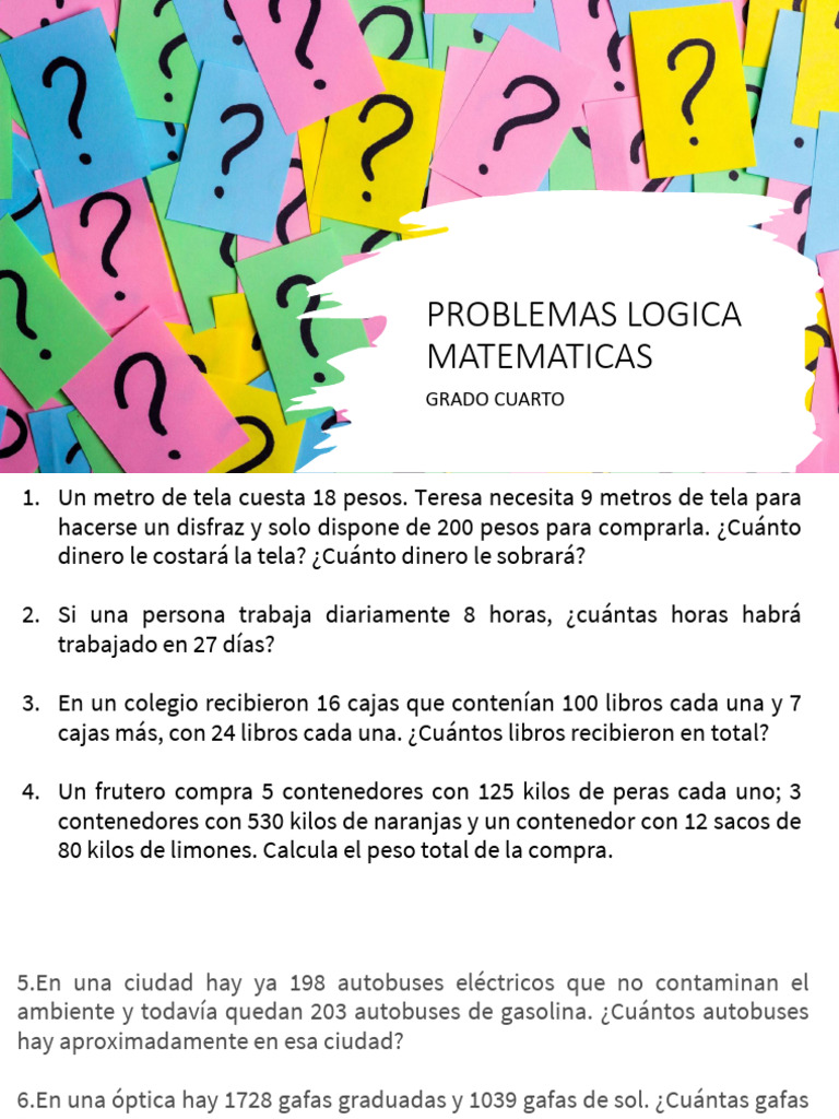 8-Problemas Logica Matematicas | PDF